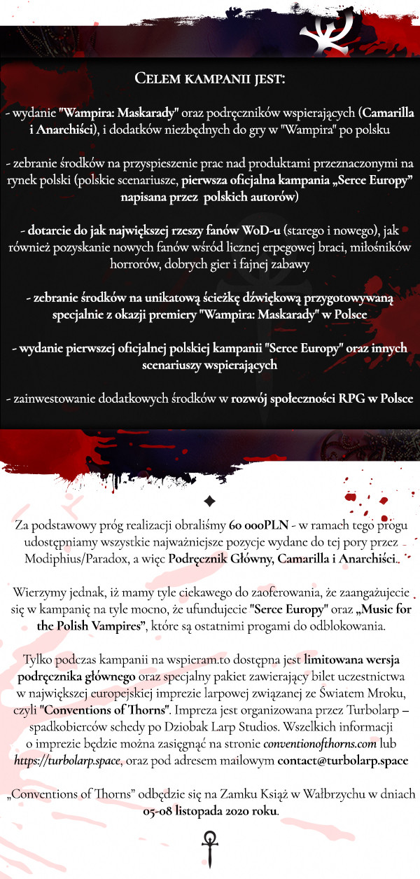 Wspieram.to: Wampir: Maskarada gra fabularna